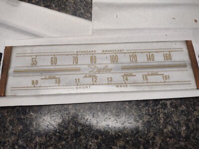 Antique Radio Dial Glass For Delco Short Wave | eBay