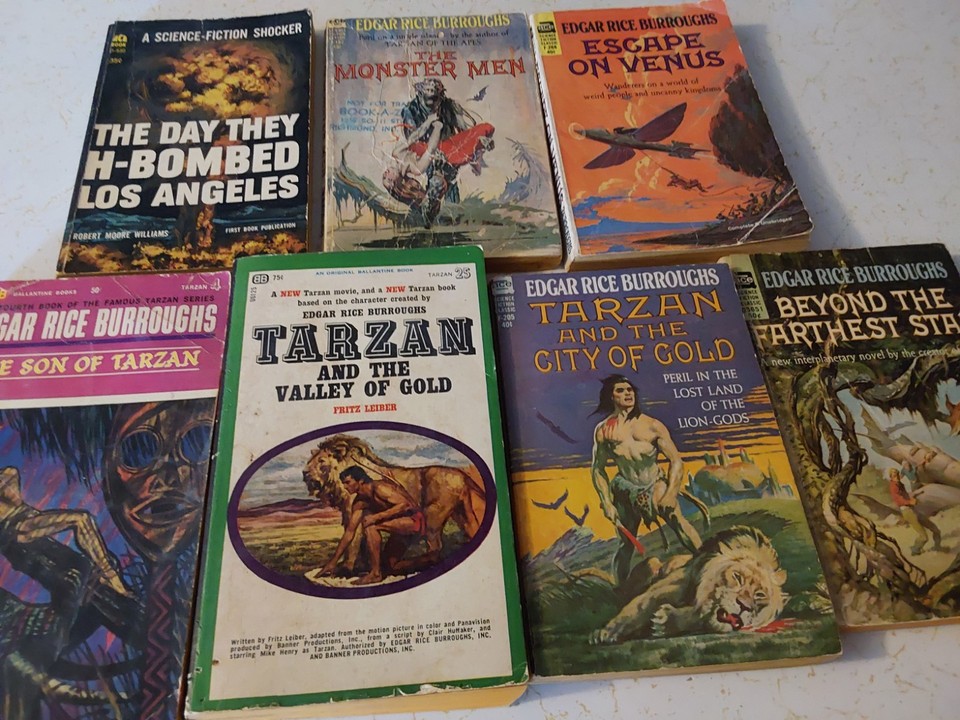 Edgar Rice Burroughs Lot of Paperbacks TARZAN + OTHERS | eBay