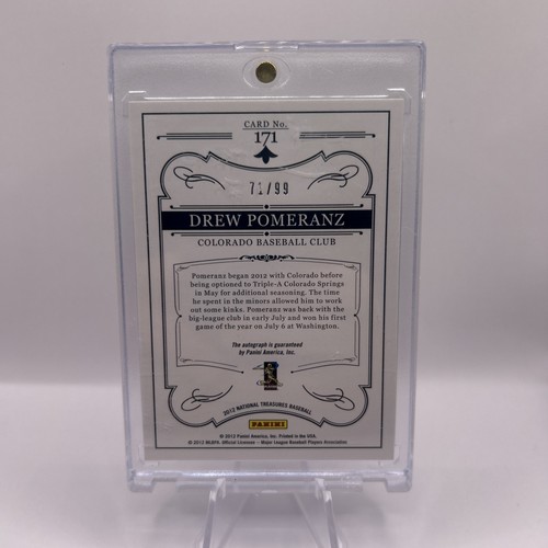 2012 Panini National Treasures - Drew Pomeranz #171 /99 (AU, RC) | eBay