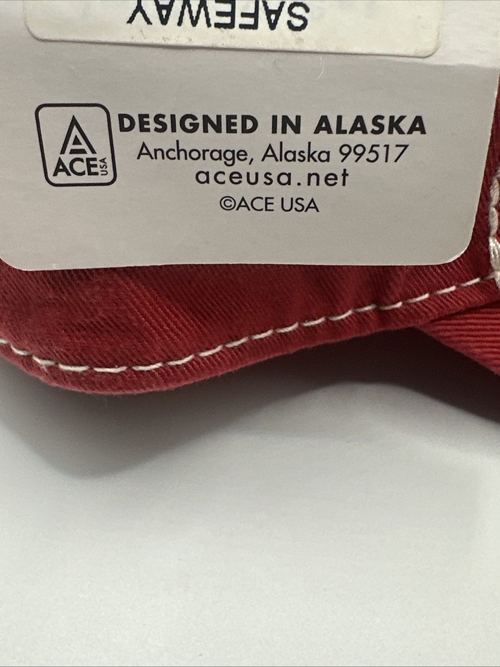 Homer Alaska The Last Frontier Red Ace Headwear Hat, Cap, Red And White ...
