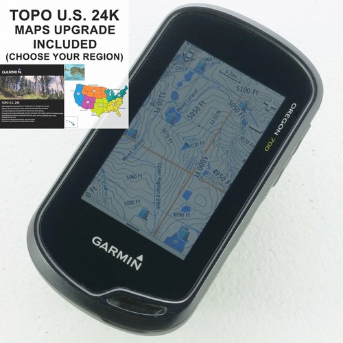 Garmin Oregon 700 w/ Maps Upgrade TOPO U.S. 24K Trails High Detail ...