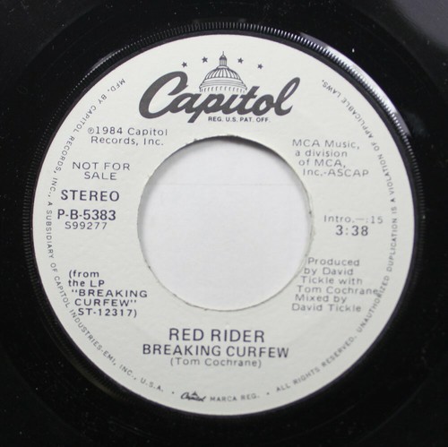 Rock Promo Nm! 45 Tom Cochrane - Red Rider / Red Rider On Capitol | eBay