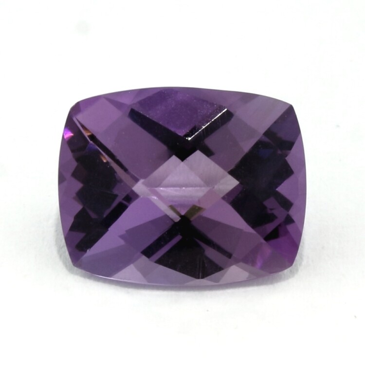 BRAZILIAN AMETHYST 10 x 8 MM CUSHION CUT CHECKERBOARD TOP ALL NATURAL F ...