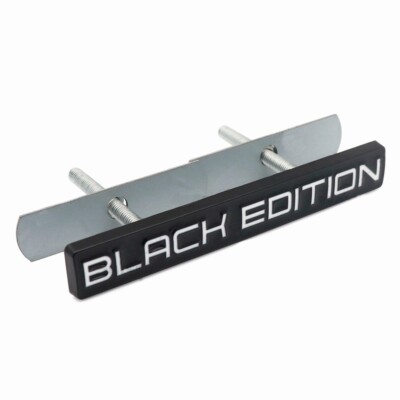 3D Metal Grille BLACK EDITION Logo Car Front Emblem Badge Nameplate ...