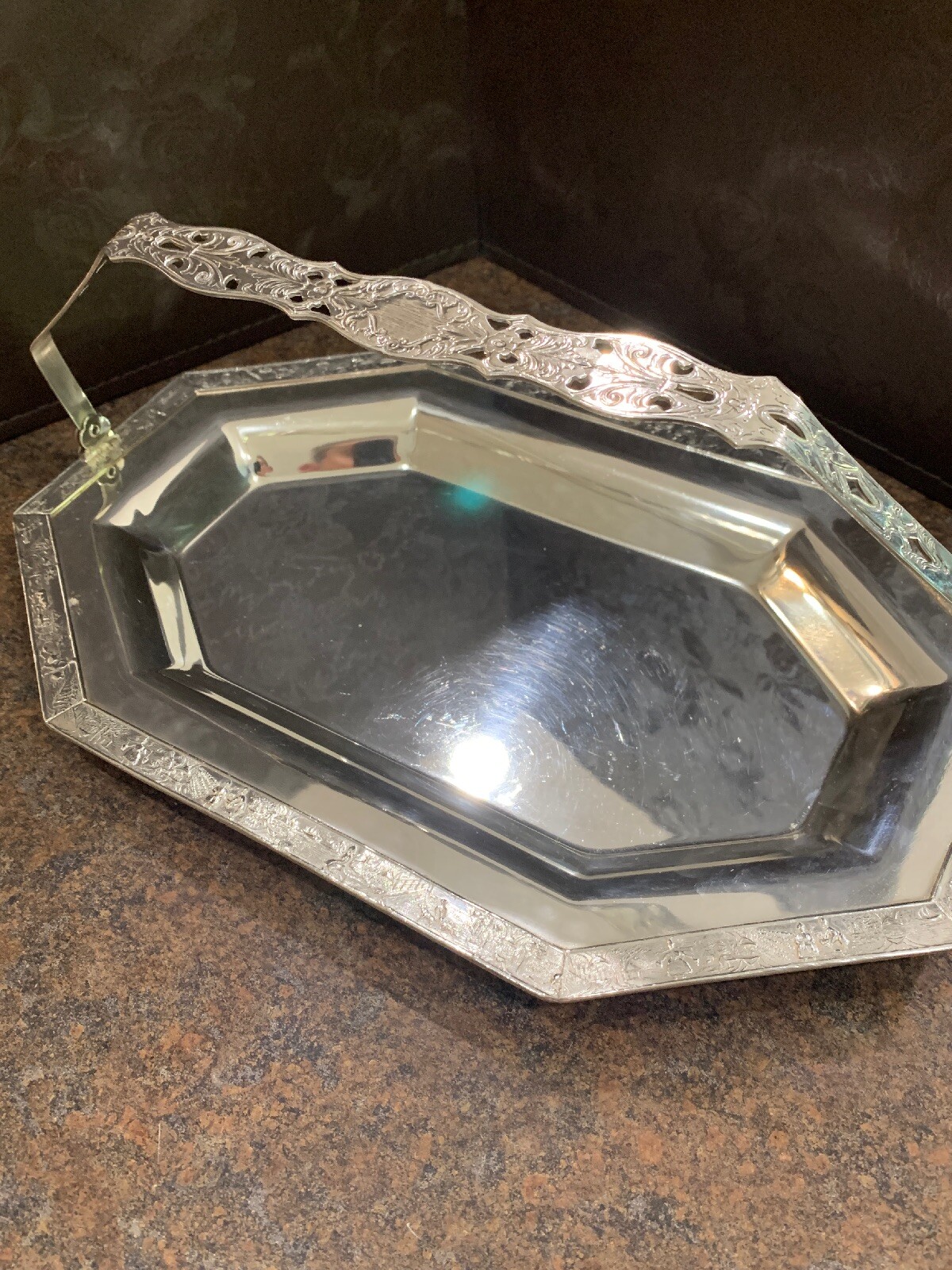 Vintage Rare Find Hemill Product Inc Silverplate New York Handled Tray ...