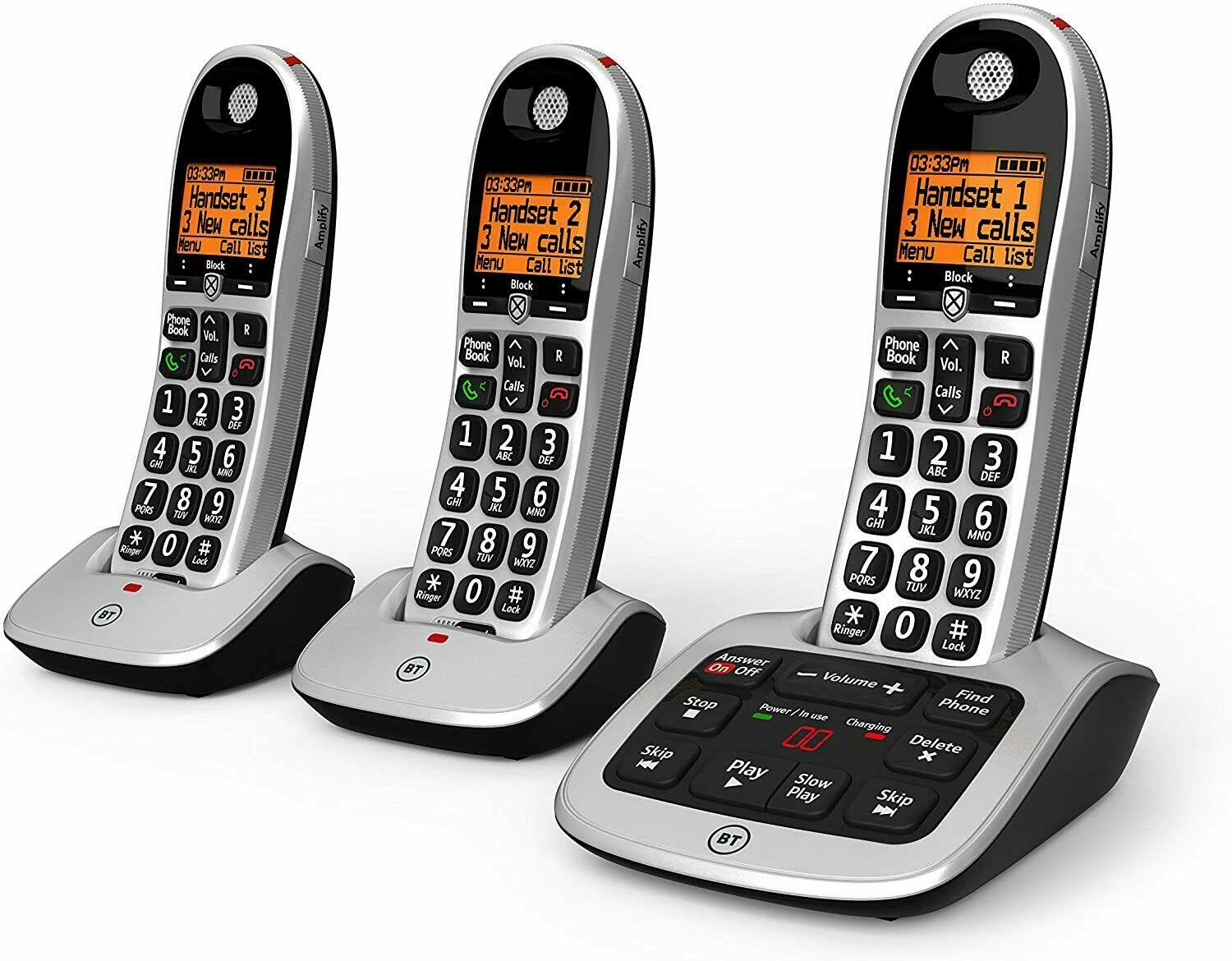 BT 4600 Trio Big Button Digital Cordless Telephones with Advanced Call ...