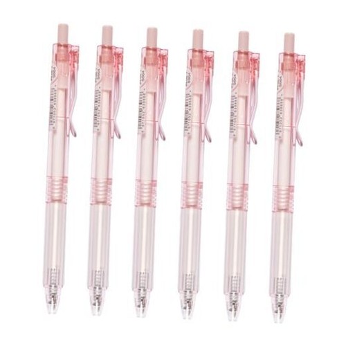 Retractable Gel Pens, 6 Pcs Quick Dry Black Ink Pens, 0.5mm Fine Point ...