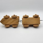 Handcrafted Wooden Train Engine with Car (2 pieces) Wood Stain Finish ...