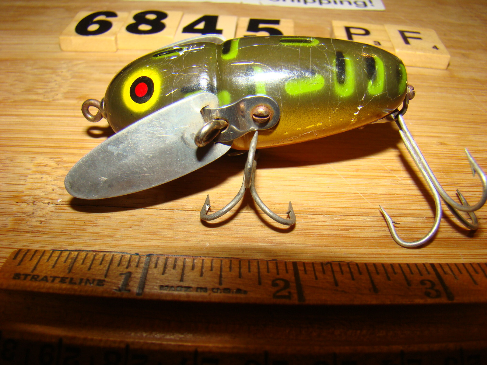 U6845 PF HEDDON WOODEN CRAZY CRAWLER FISHING LURE | eBay