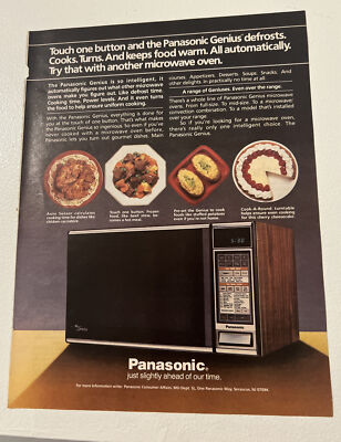 1984 Panasonic Genius Microwave Ad - Defrosts, Cooks | eBay
