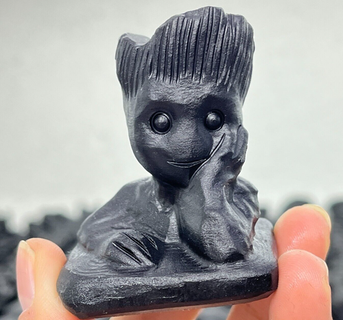 1pc Natural obsidian Groot tree skull carved Quartz Crystal model Skull ...