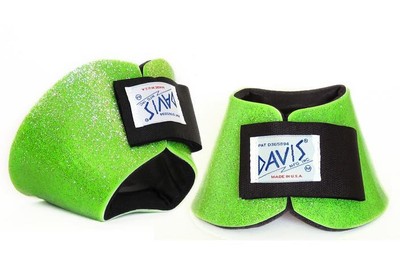 Davis Horse Boots No Turn Bell Overreach Hoof Lime Green Glitter Pony ...