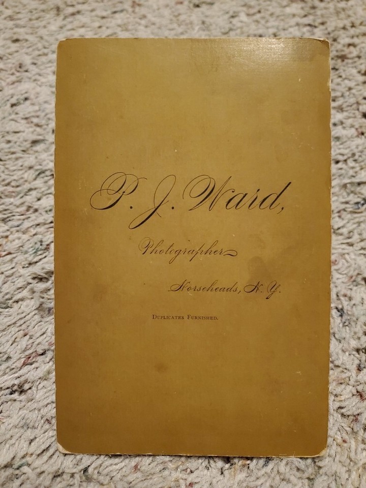 Vintage cabinet card photo from P.J. Ward Studio. 1890's Horseheads ...