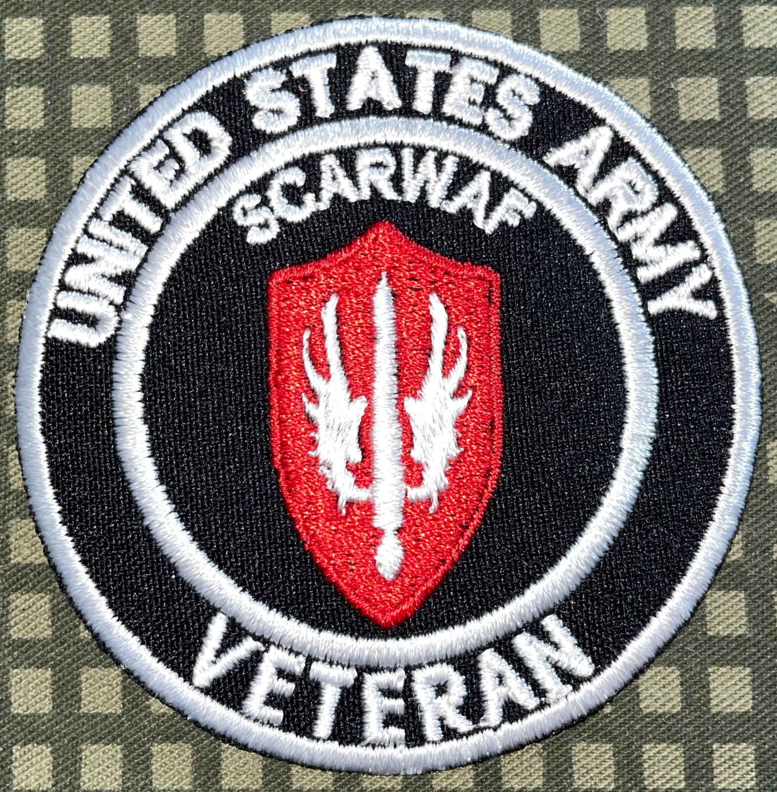 US Army Scarwaf Veteran Patch 3" Hook & Iron-On Repro New B663 | eBay