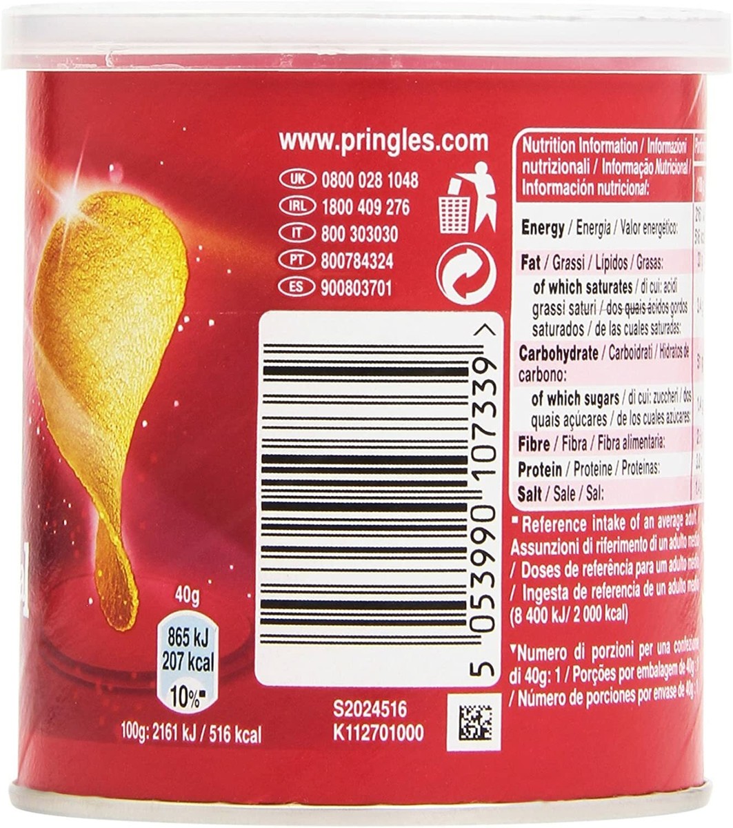 Informazioni Nutrizionali Sui Pringles Patatine Pringles Nutrition