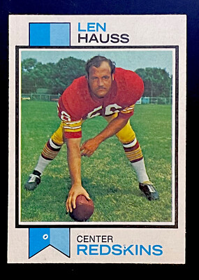 1973 Topps #130 Len Hauss Center Washington Redskins Vintage Football ...