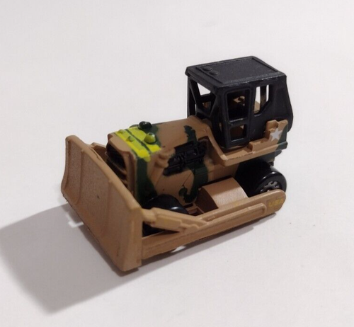 Vintage 1987 Micro Machines BULLDOZER Military Camoflague Toy Car CLEAN ...