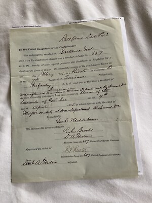 546 CSA Virginia 3d Loc Def Inf Civil War Cross Of Honor Signed ...