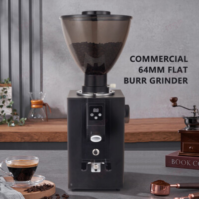 Commercial Coffee Mill Stainless Steel 64mm Flat Burr Coffee Grinder ...