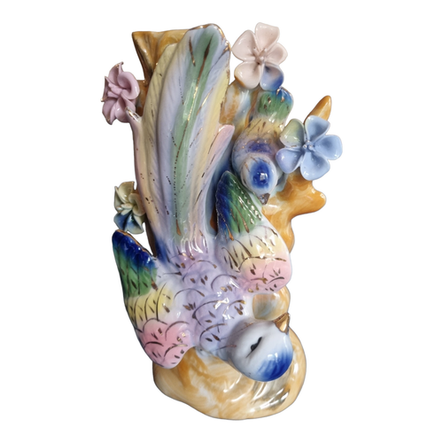 Vintage porcelain lustre ware bird vase | eBay