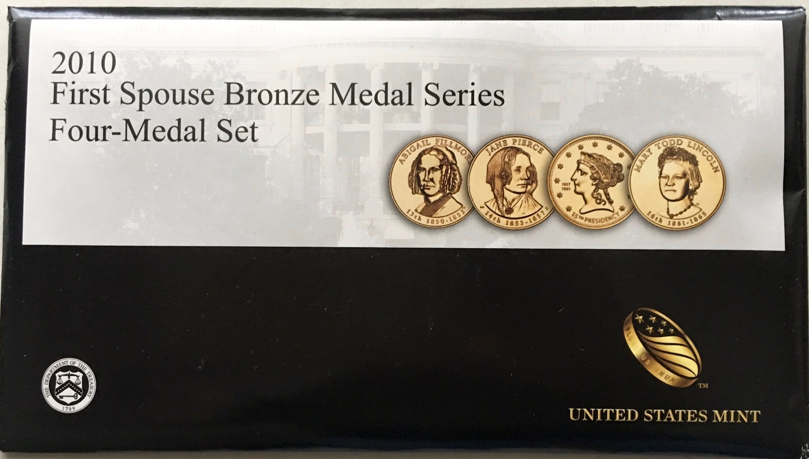2010 FIRST SPOUSE MEDALS SET US Mint New 1st Lady ALL 4 Bronze Coins ...