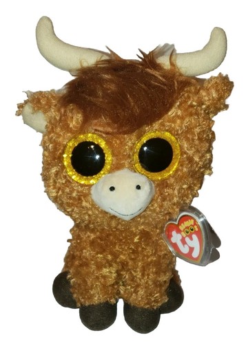 Ty Beanie Boos ANGUS Scottish Highland Cow Medium 9" NEW MWMT Stuffed ...