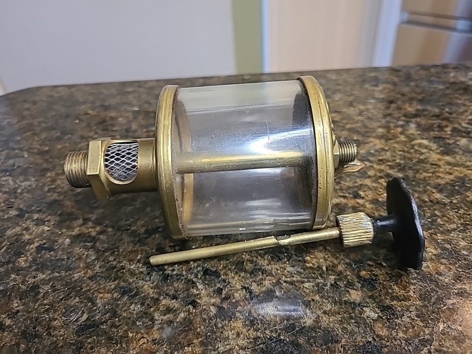 Large Vintage Brass Old Lubricator Hit & Miss Drip Oiler Unbranded | eBay