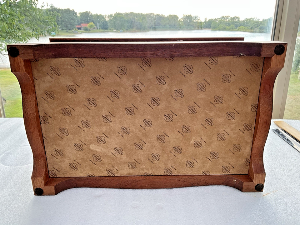 Osvaldo Agresti Briarwood Velour Lined Locking Jewelry Dresser Box ...