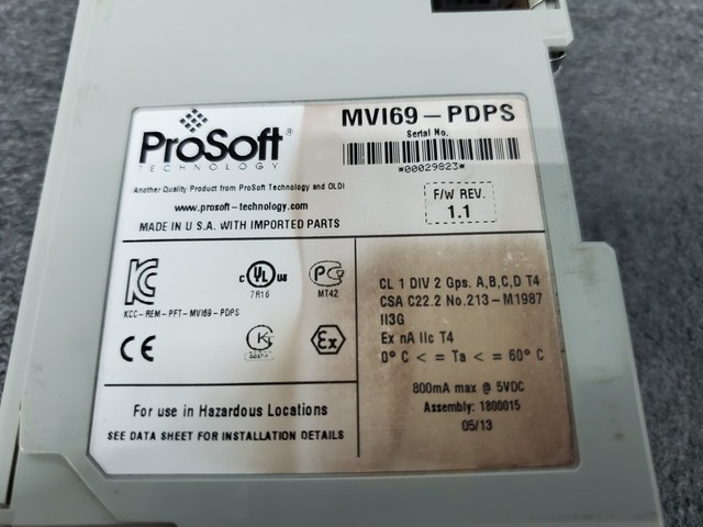ProSoft Mvi69-pdps MVI69PDPS Profibus DP Slave Comm Module for sale ...