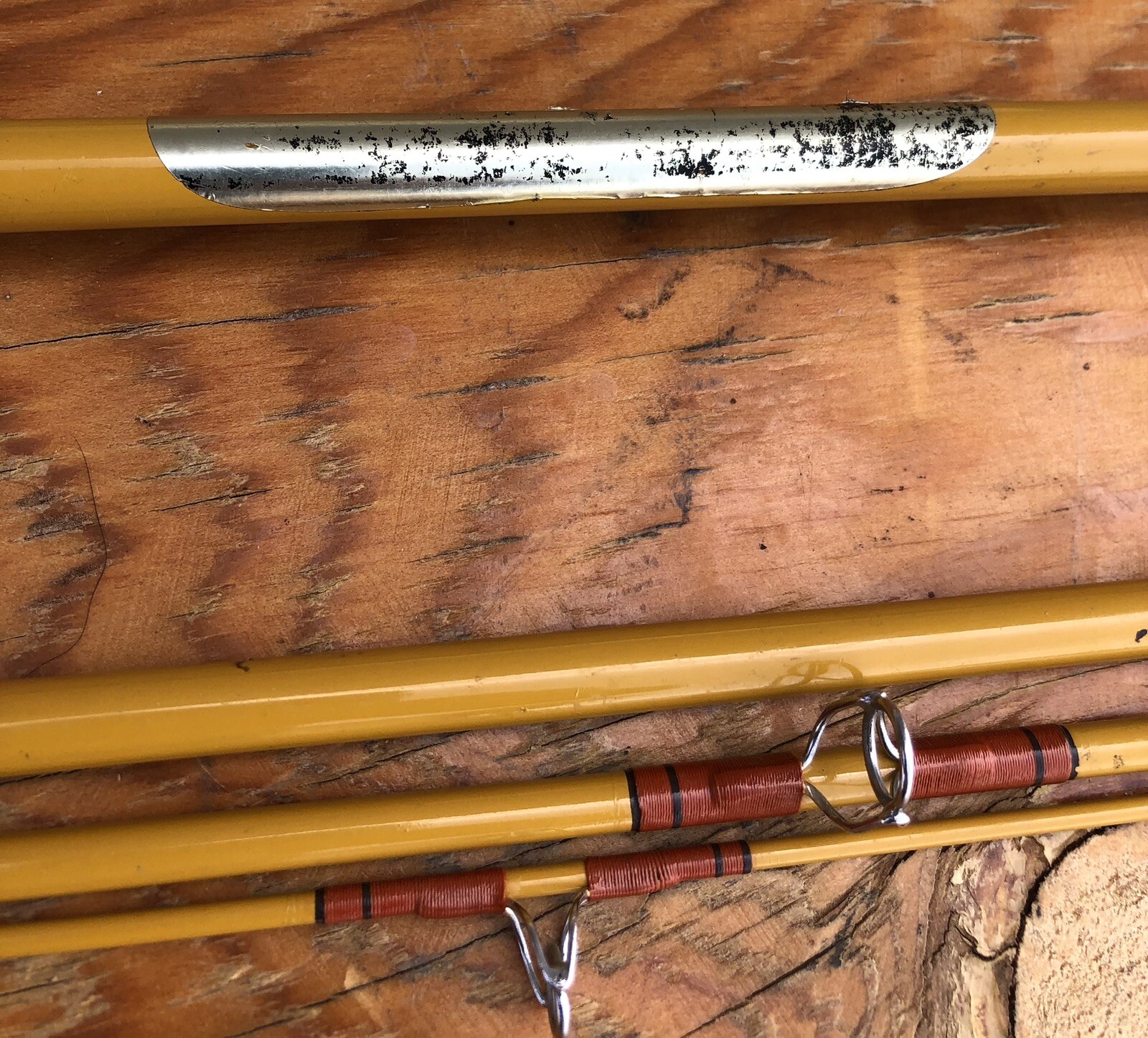 Vintage Graphite ? Fiberglass Fishing Pole Fly Rod 7’2” Unknown Maker ...
