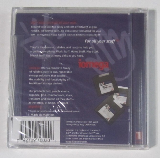 Iomega Zip 100 Disk Formatted for IBM Compatibles Free Shipping | eBay