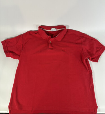 Izod Men's Polo Style Shirt Large Red Short Sleeve 100% Cotton | eBay