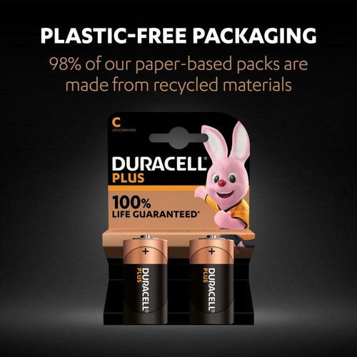 6 X DURACELL C SIZE PLUS POWER ALKALINE C4 BATTERIES LR14 MN1400 EXPIRY ...
