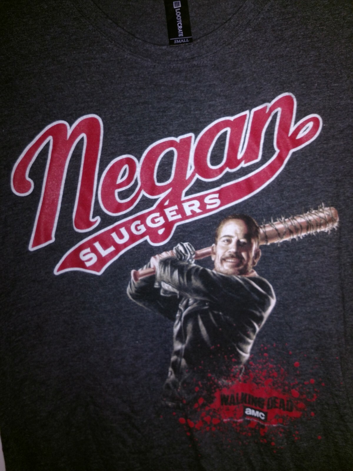 AMC The Walking Dead Negan T Shirt Mens Small Gray - Gem