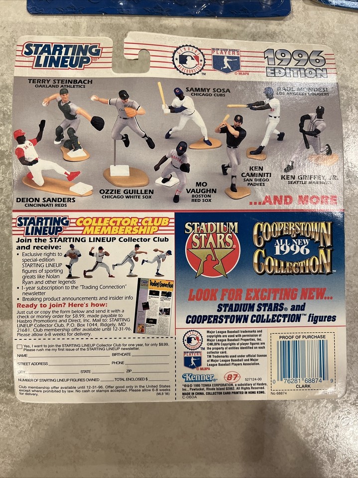 Texas Rangers Will Clark Collectible Figure from Starting Lineup 1996 ...