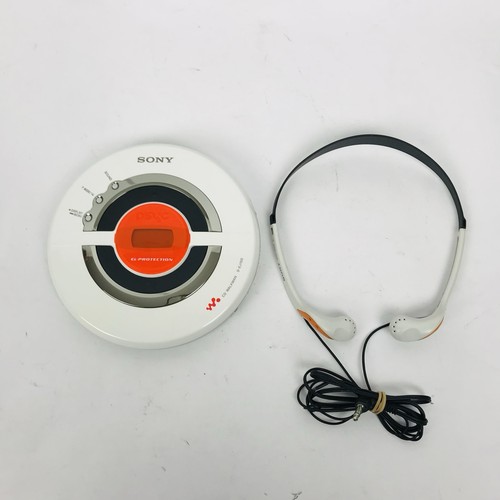Sony D-EJ100 Walkman Portable CD Player G-Protection White W/ Headphones W014 | eBay