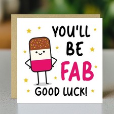 LL FAB Good Luck Card Kraft Envelope Son | Offer of the day