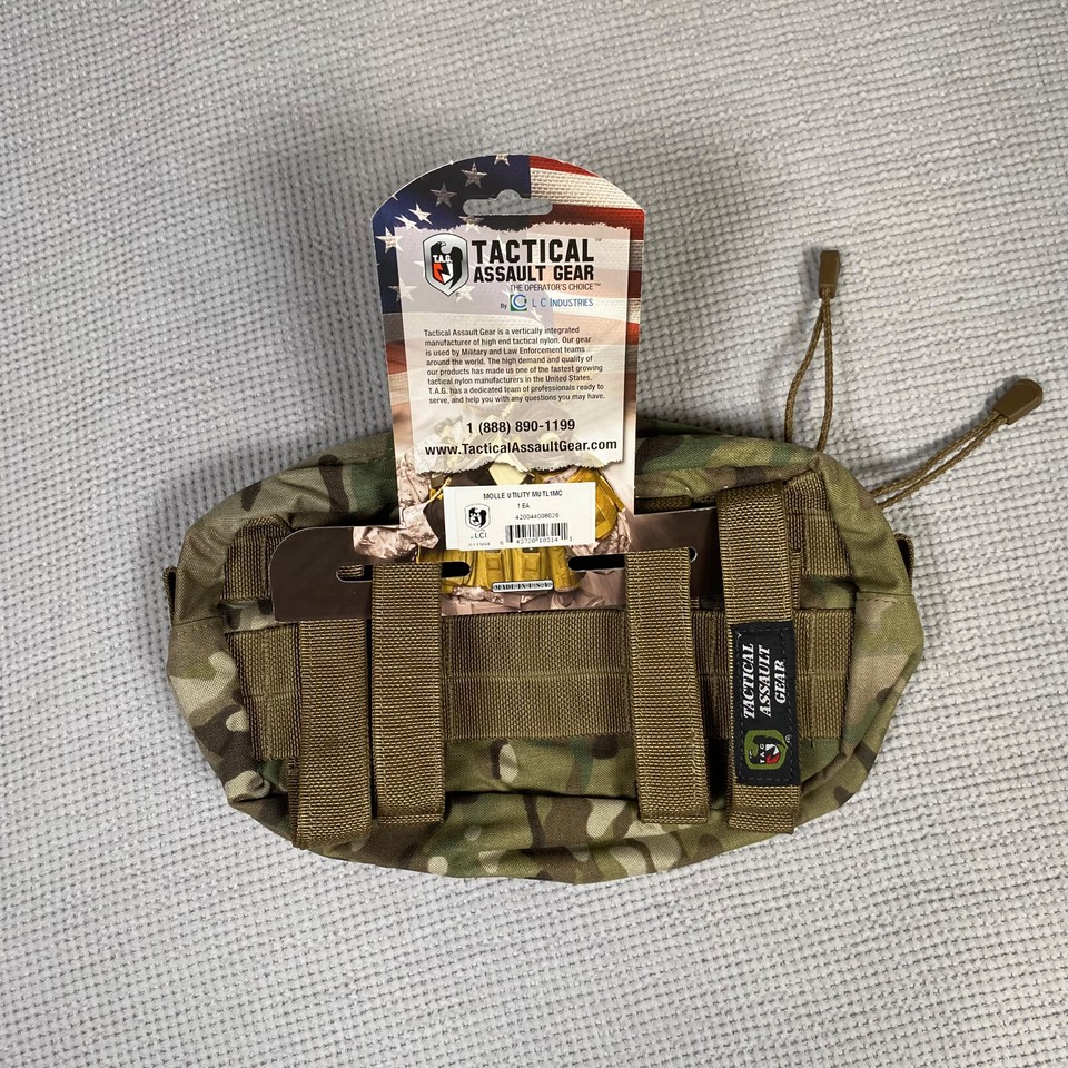 Horizontal MOLLE Pouch Multicam Utility Admin Tactical Assault Gear TAG ...