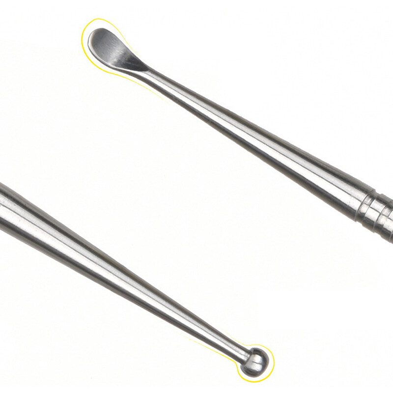 Double Head Steel Acupuncture Point Probe Auricular Point Pen Ear Wax ...