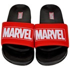 Marvel Comics Title Logo Men's Slide Sandals Red | eBay