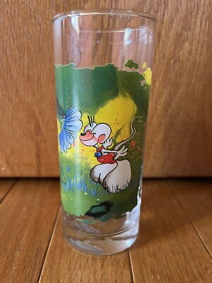 Vintage Diddl Mouse Smelling Flower Straight Drinking Glass 12oz RARE ...