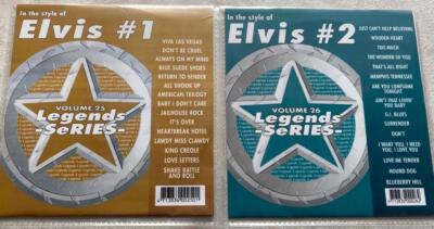 2 CDG KARAOKE LEGENDS DISCS ELVIS PRESLEY VOL 1 & VOL 2 OLDIES ROCK lot ...