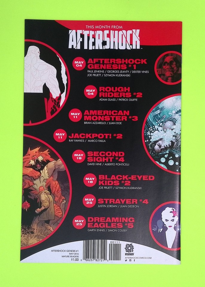 Aftershock Genesis #1 2016 AfterShock Comics High Grade Comic Book G39 ...
