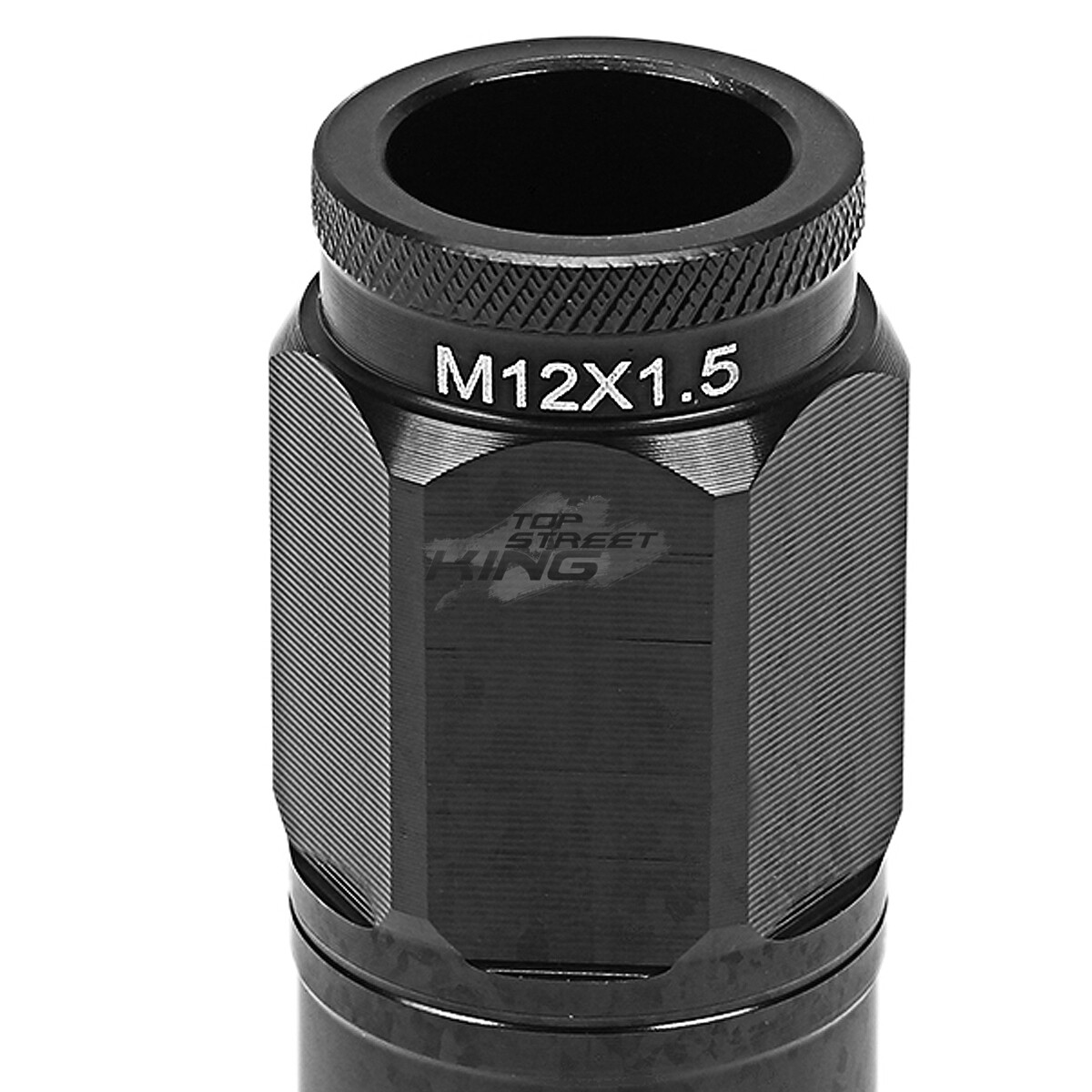 JDM ALUMINUM BLACK M12X1 5 21MM OD OPEN END 50MM LUG NUTS 20PCS SET