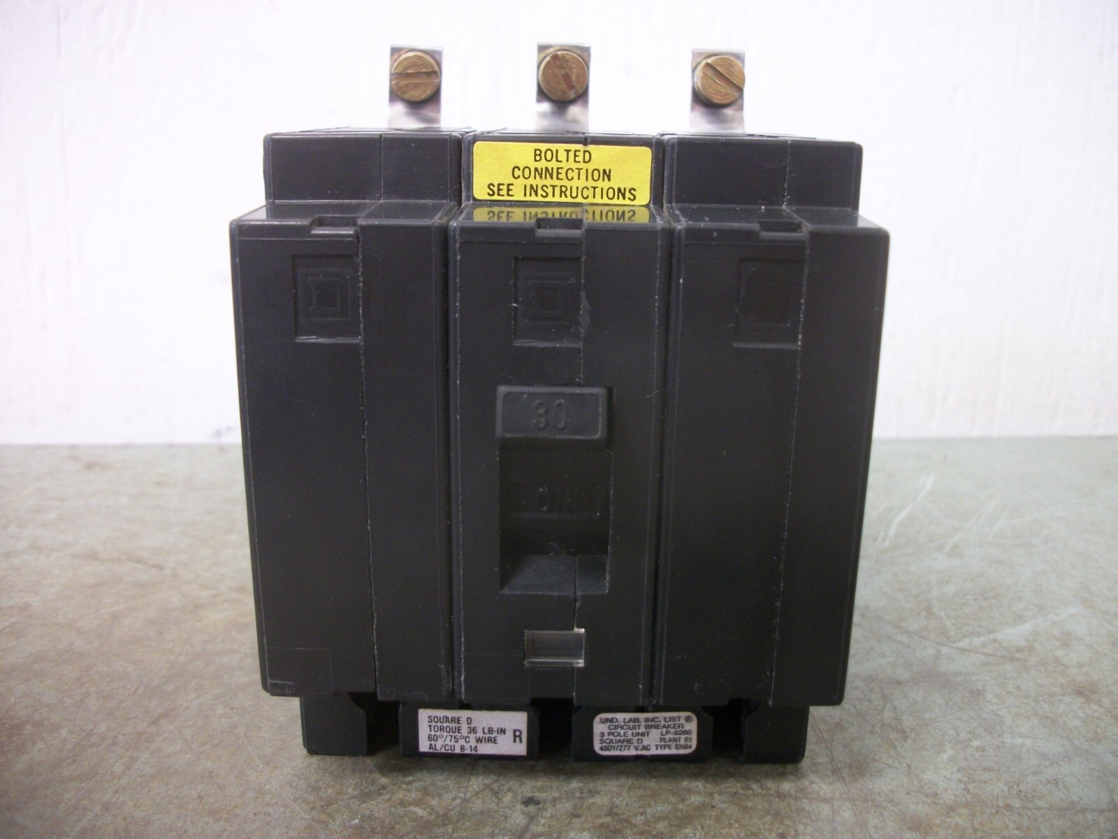 SQUARE D EHB CIRCUIT BREAKER EHB34030 30AMP 480VOLT 3POLE | eBay