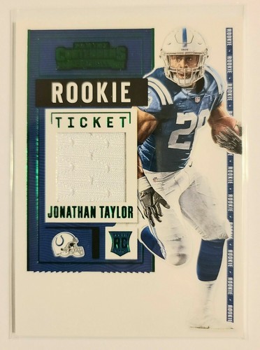 🔥 JONATHAN TAYLOR RC 🔥 2020 Panini Contenders Rookie Ticket Jersey ...