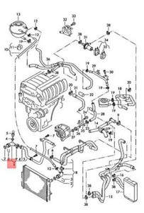 Genuine VW Touareg 7L6 7LA Coolant Pipe With Coolant Hose 7L0121070B | eBay