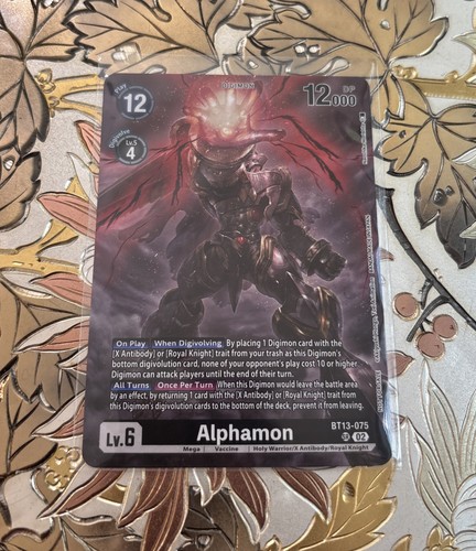 Digimon Card Game Alphamon BT13-075 SR Participation Promo AUC | eBay