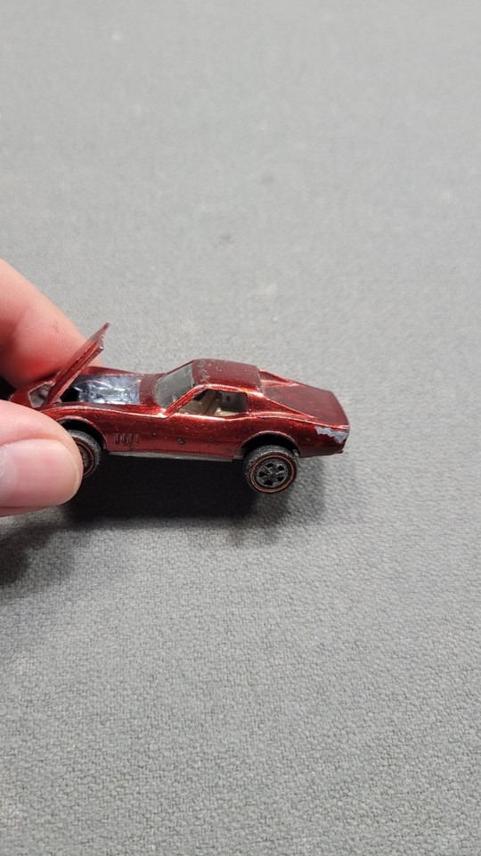 Vintage Hot Wheels Redline 1968 Red Custom Corvette HK all original | eBay