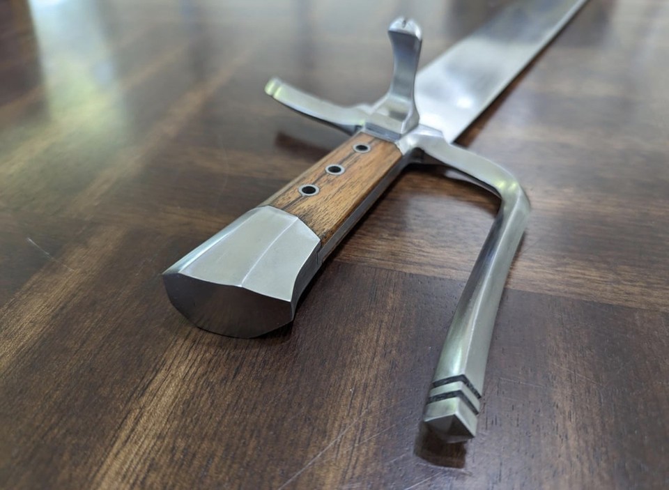 Tod Cutler German Grosses Messer Sword,D2 Steel With Leather Sheath ...